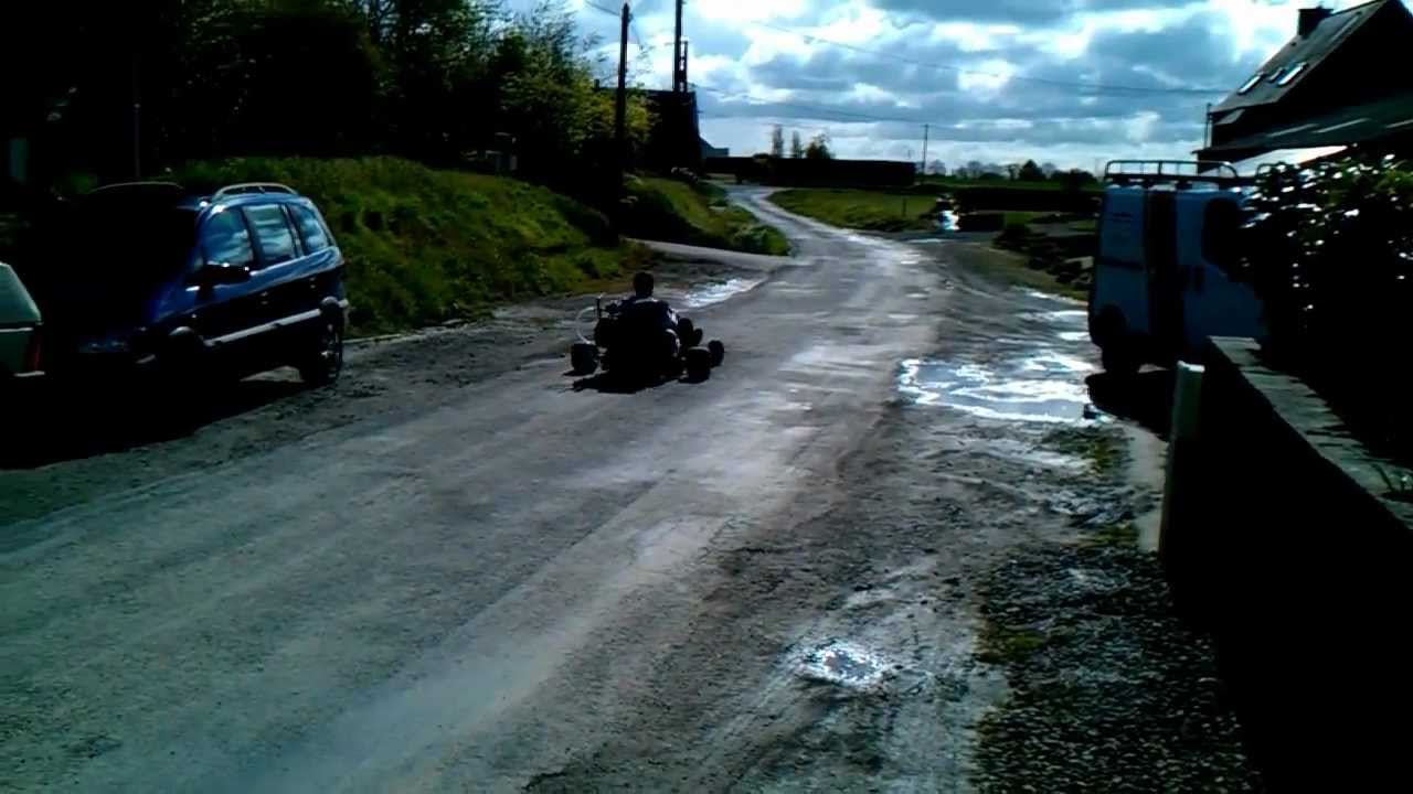 autonomous go-kart running with compressed air - YouTube