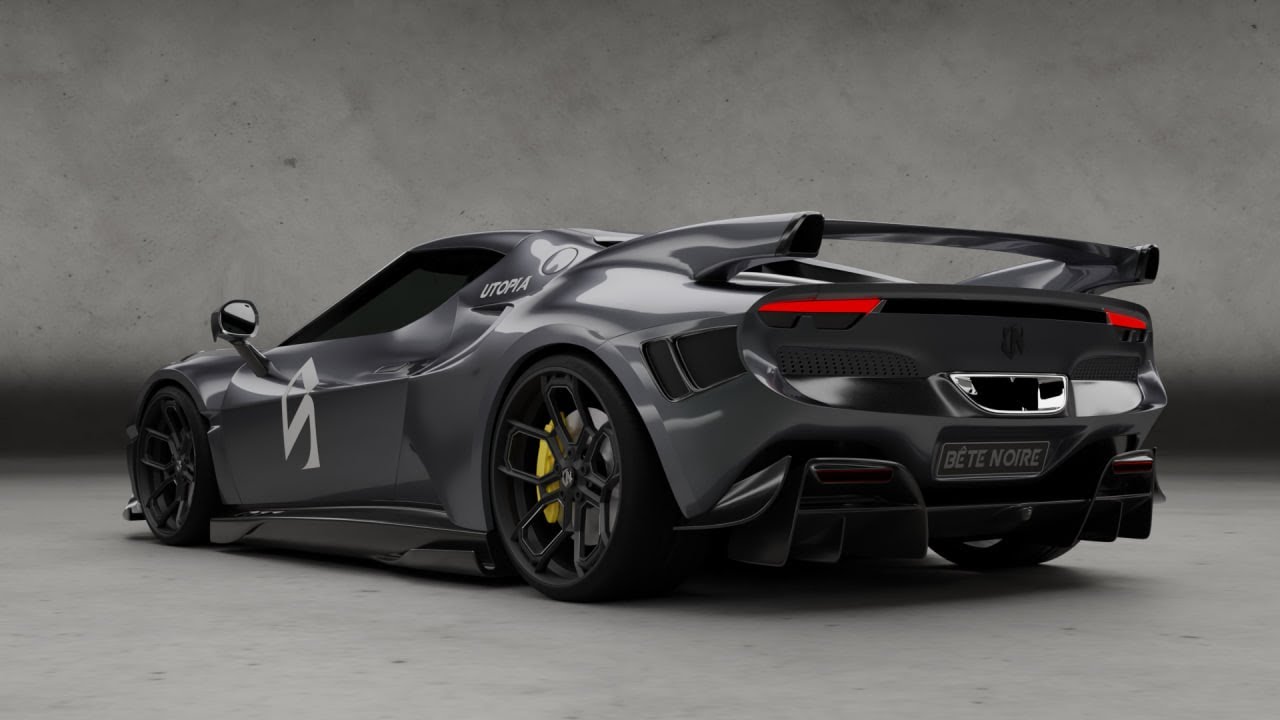 Ferrari 296 GTB "Utopia" Custom Wide Body Kit by Bête Noire - YouTube