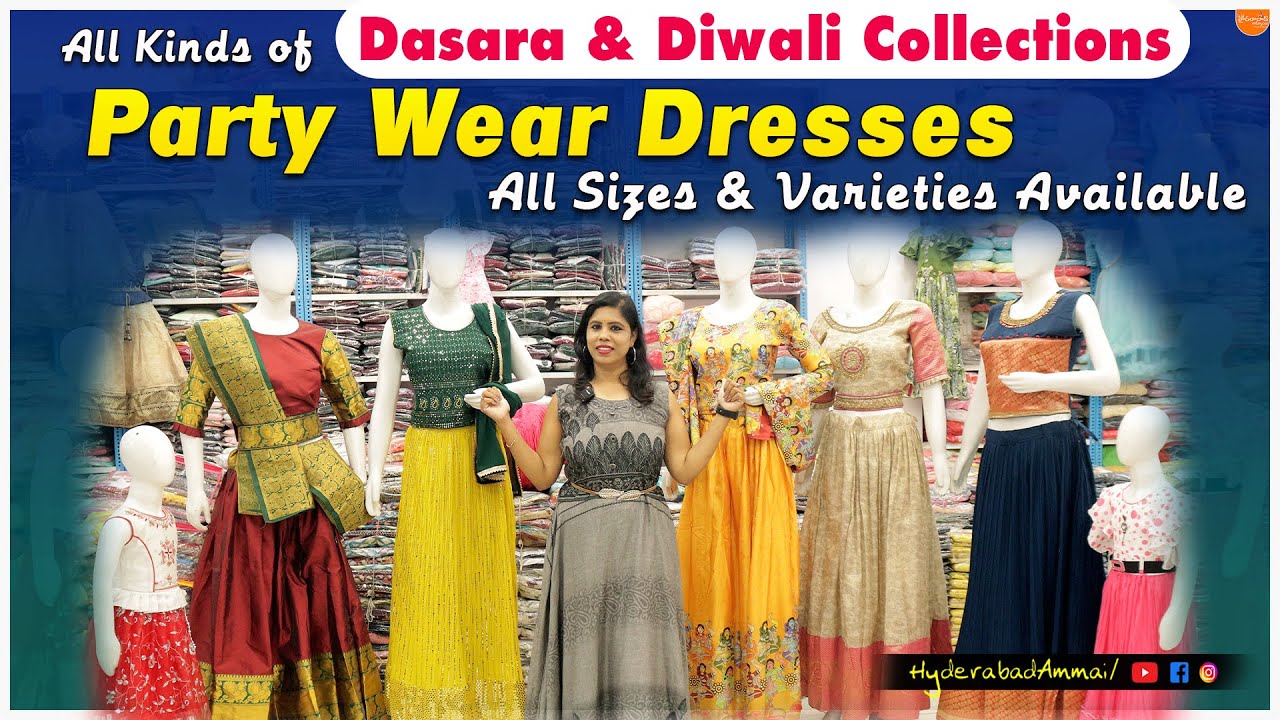 Hyd Wholesale || Dasara & Diwali Special Party Wear Dresses || All ...