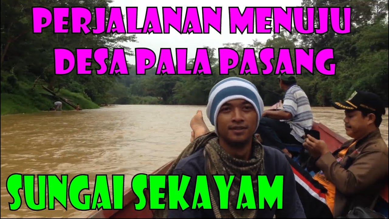 sungai sekayam perjalanan menuju desa pala pasang - YouTube