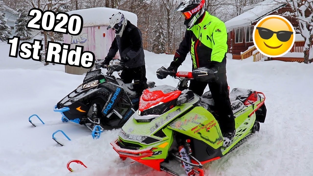 2020 First Snowmobile Ride with Revrider550 #Polaris850 #Skidoo850 ...