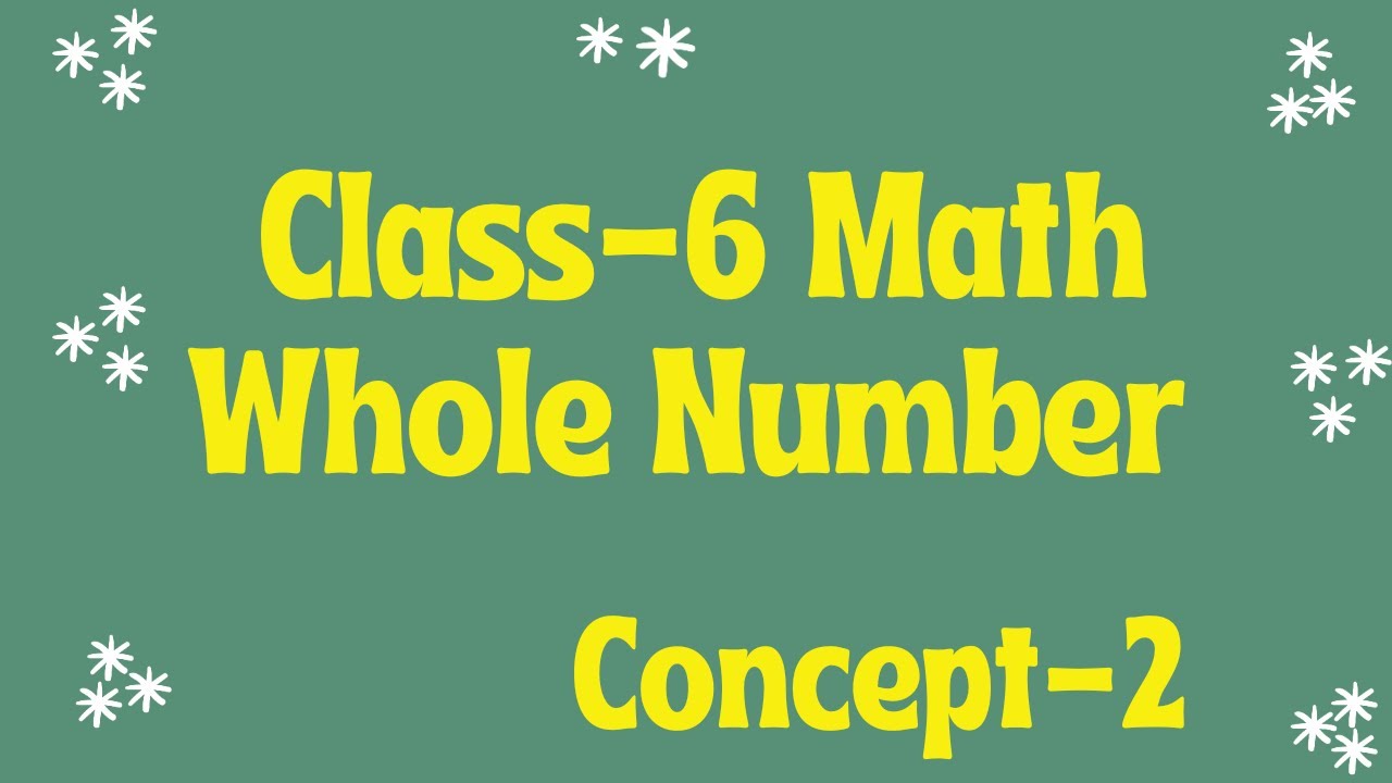 Class 6 Math|Whole Numbers| Important Concept| Natural Number # ...