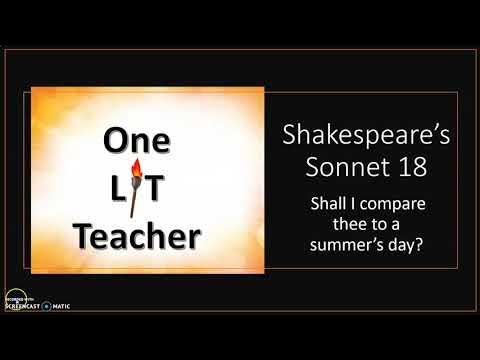 Shakespeare's Sonnet 18 - Analysis - YouTube