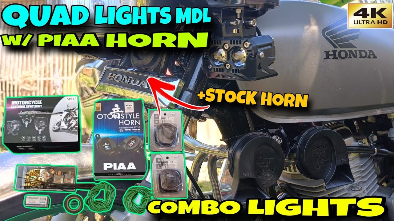 TMX 125 ALPHA MINI DRIVING LIGHT + PIAA HORN + STOCK HORN w/ COMBO ...