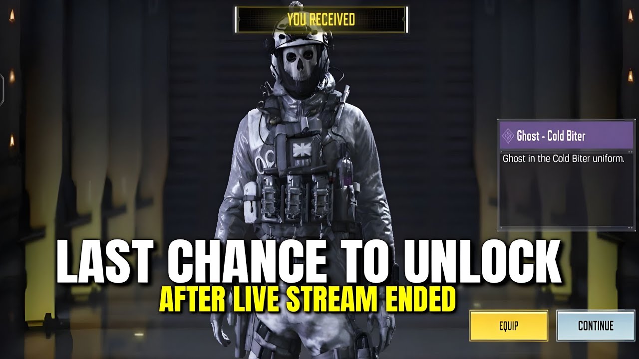 Unlock FREE Ghost Cold Biter Skin in Cod Mobile | After Call of Duty ...