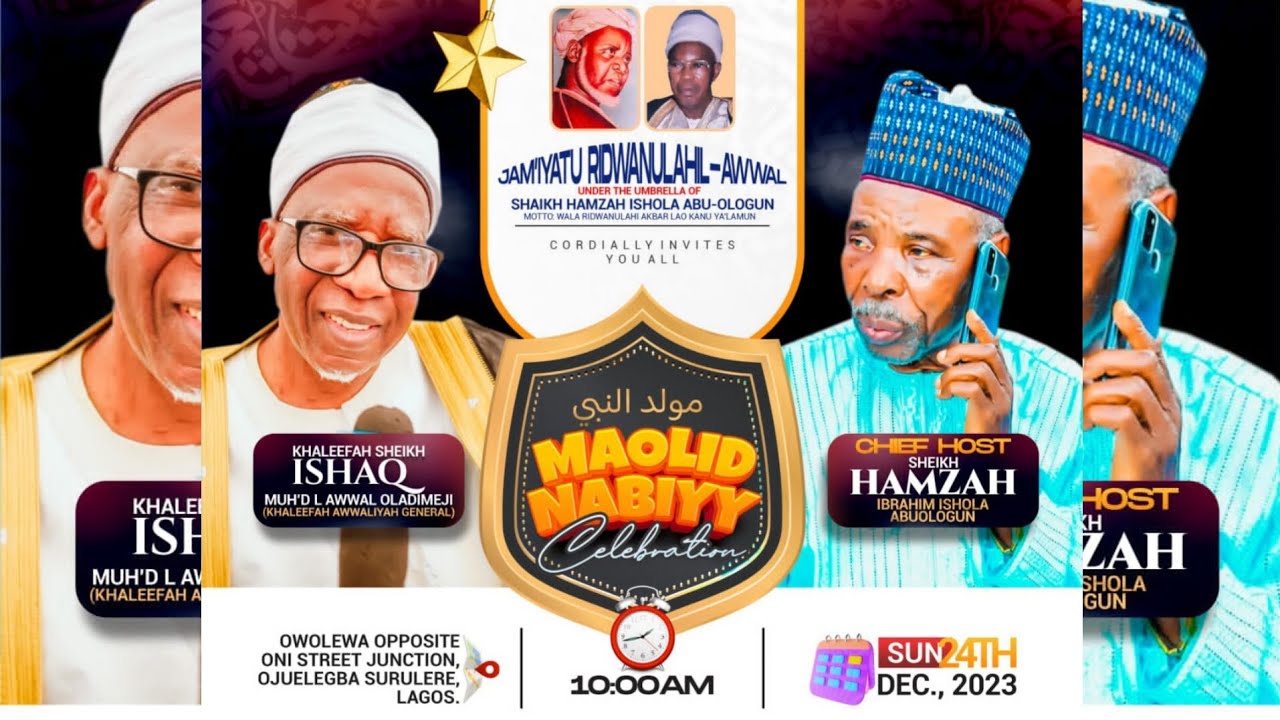 MAOLID NABIY JAM'IYYATU RIDWANILLAH AWWAL HOSTED BY SHEIKH HAMZAH ...