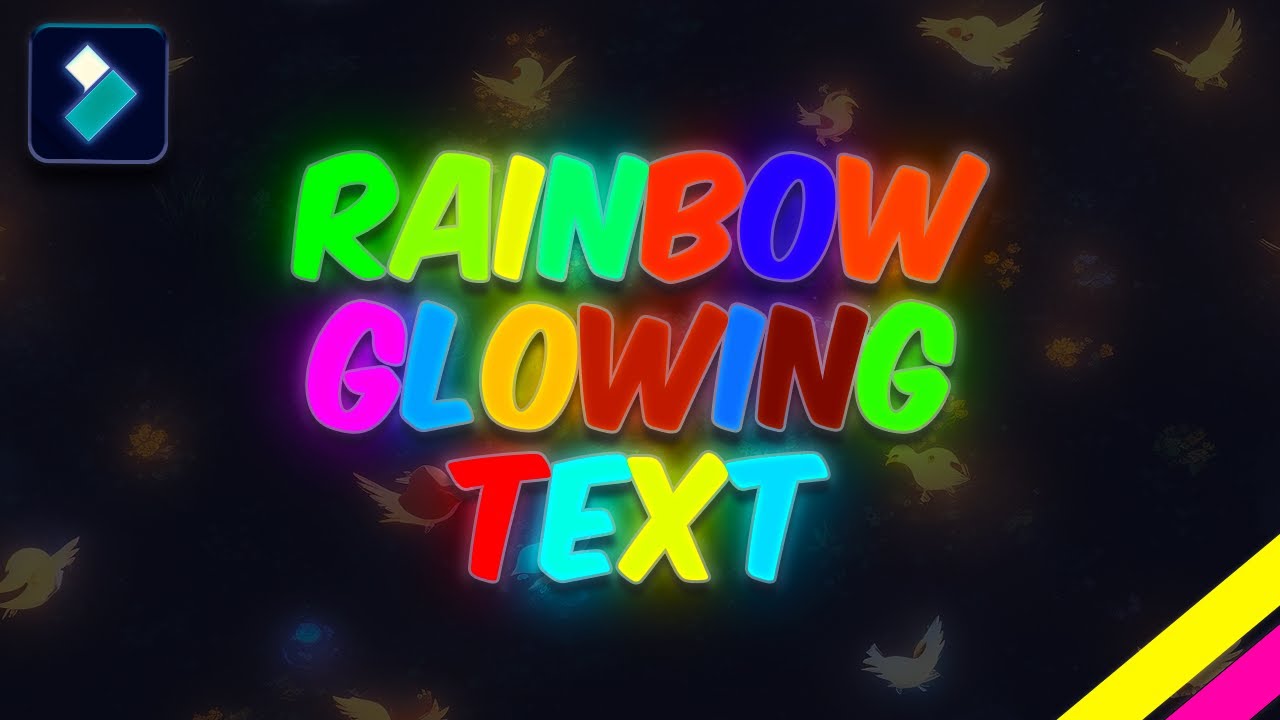 Glowing Rainbow Text Animation On Filmora 12 Youtube