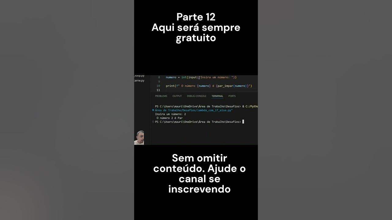 Python | Lambda com If Else aula 12 #python #programação #programacao # ...