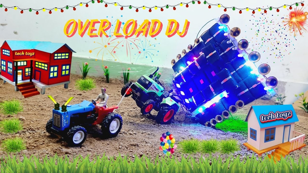 mini Tractor dj setup | overload dj setup loading | cardboard dj truck ...