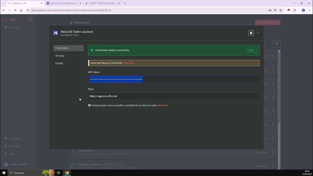Como conectar o NOCODB no seu N8N em menos de 2 minutos - Tutorial rapido e facil - YouTube