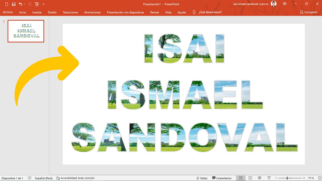 Texto con Imagen de Fondo en POWER POINT [ FACIL Y RAPIDO ] - YouTube