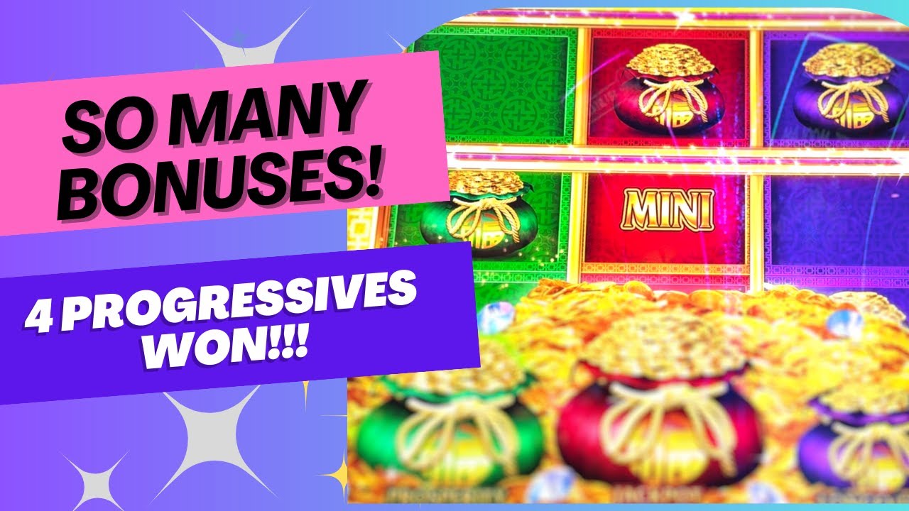 SO MANY BONUS FEATURES!!! Triple Pot Machine with BONUS WHEEL! - YouTube