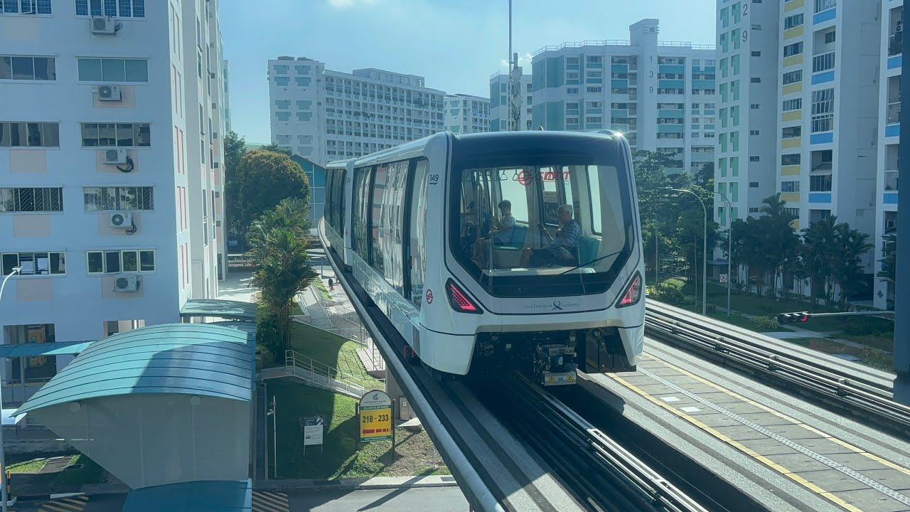 SMRT Trains BPLRT Alstom Innovia APM 300R C801B [139/149] departing ...