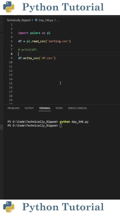 Export Polars Dataframe To Csv Python Tutorial Youtube
