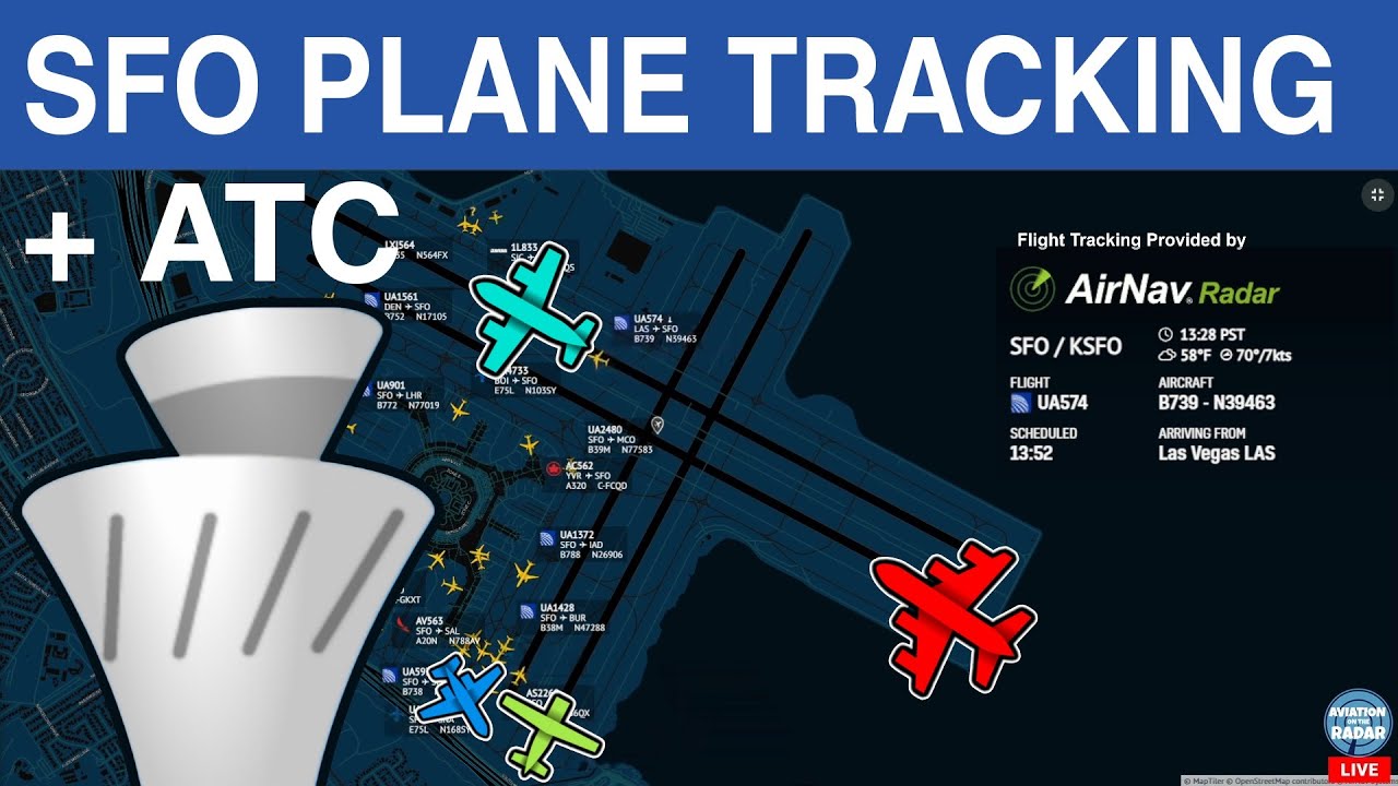 SFO LIVE | KSFO | SAN FRANCISCO INTERNATIONAL AIRPORT | LIVE FLIGHT ...