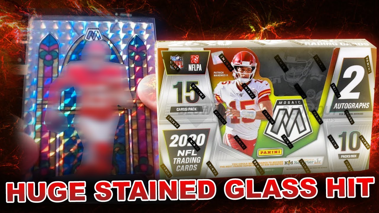 HUGE STAINED GLASS HIT! Mosaic Football 2020 Hobby Box Opening! - YouTube
