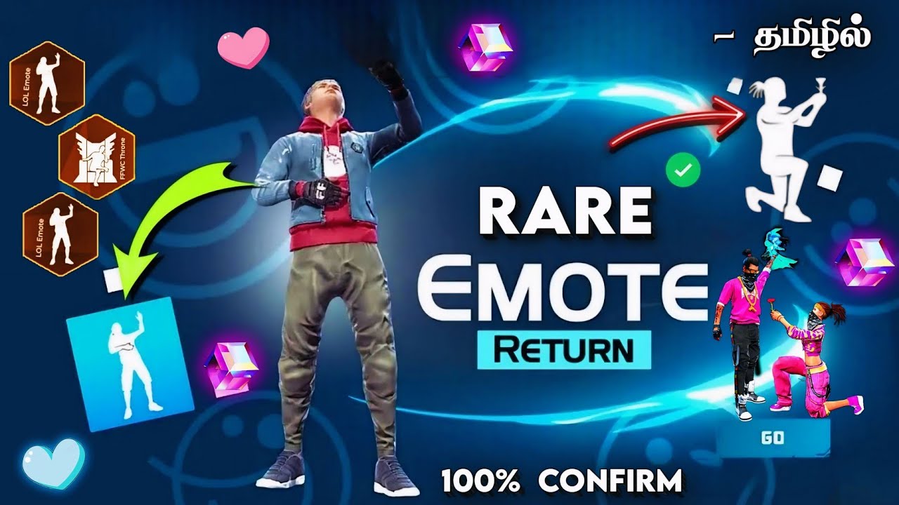 RARE EMOTE RETURN 🔥 100% CONFIRM 🇮🇳 NEW EMOTE ROYALE EVENT FREE FIRE ...
