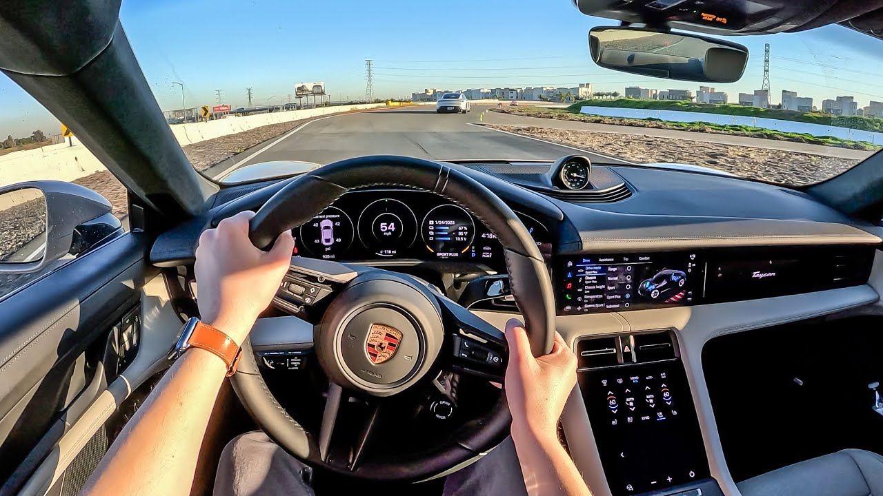 2023 Porsche Taycan Turbo - POV Driving at Porsche Experience Center ...