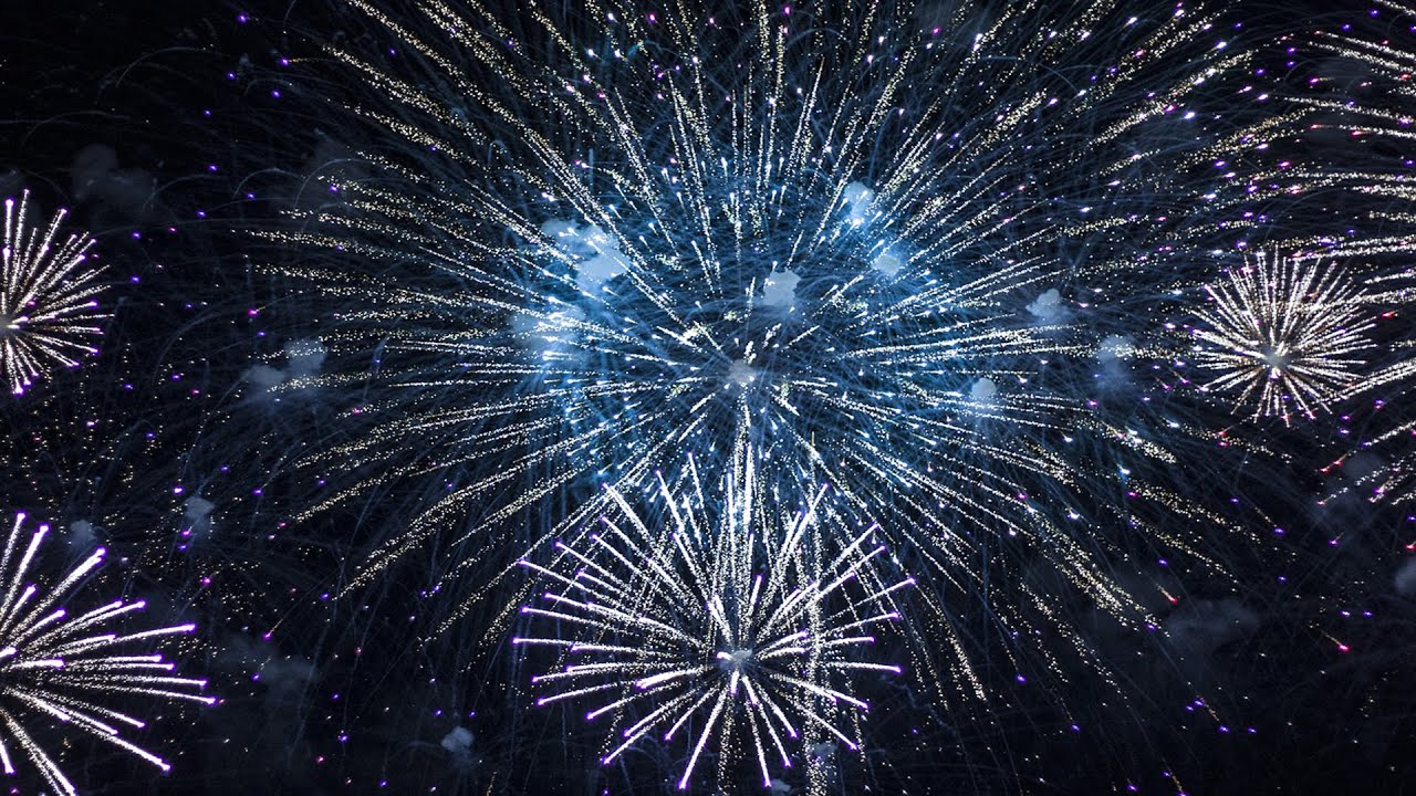 Colourful firework with relaxing piano music - YouTube