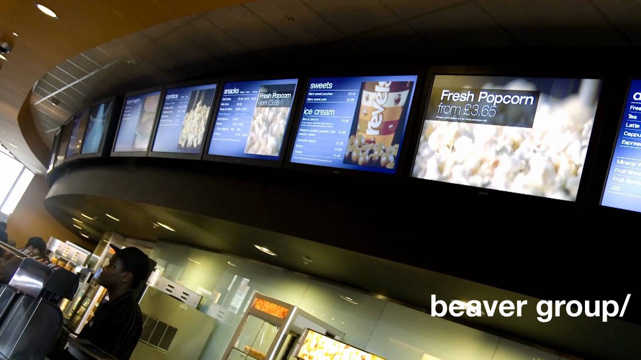 Digital Signage Content at Showcase Cinemas - YouTube