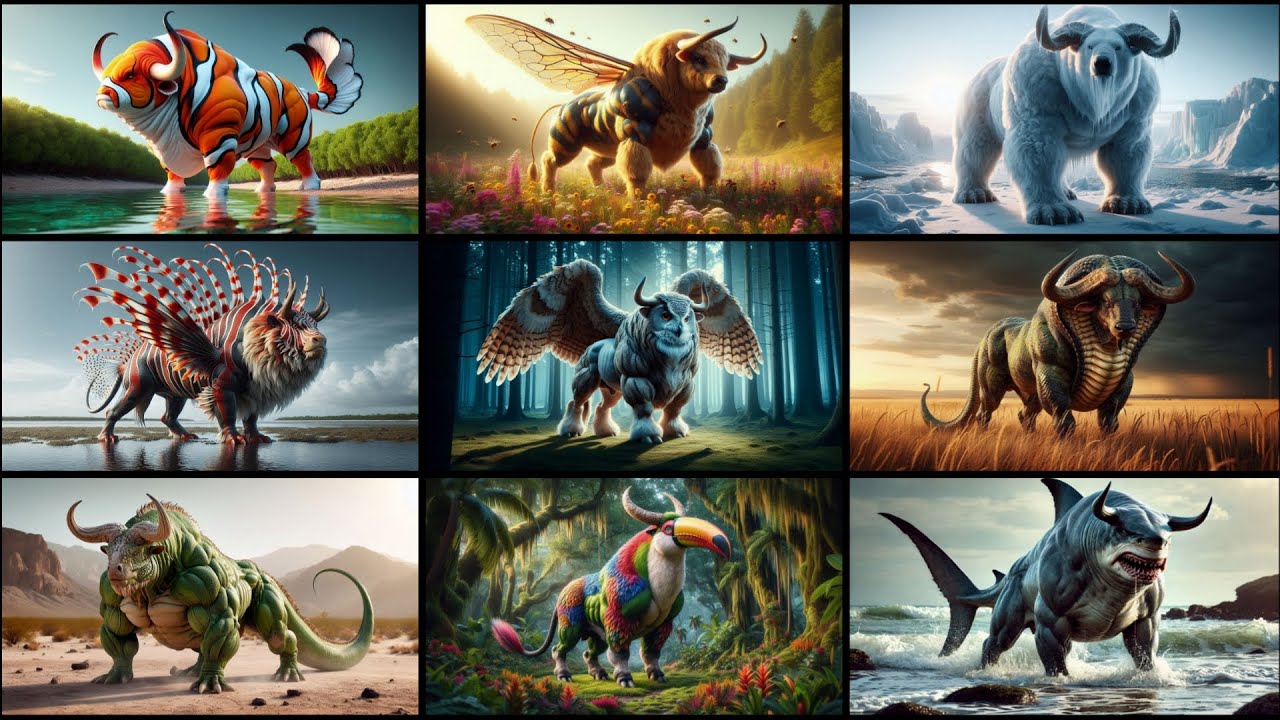 Amazing Animal Fusion Hybrid: Bull Hybrid with Other Animal Species ...