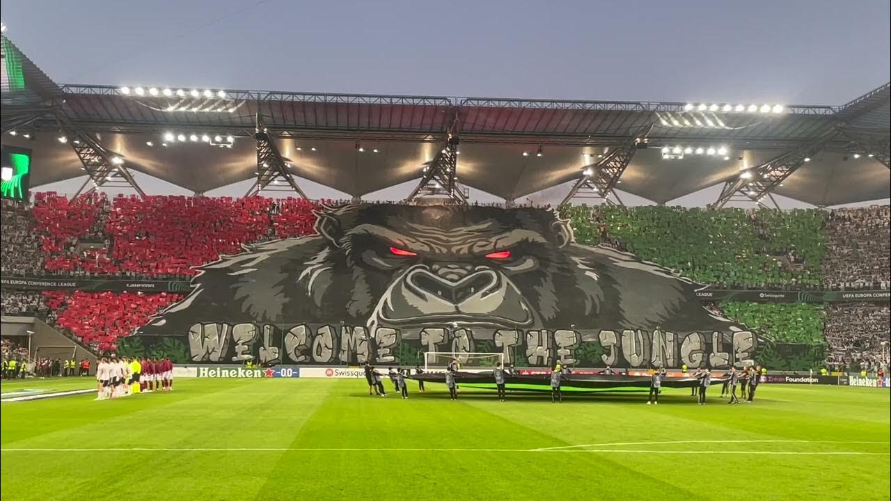 Welcome to the jungle - Oprawa kibiców Legii na meczu z Aston Villą - YouTube