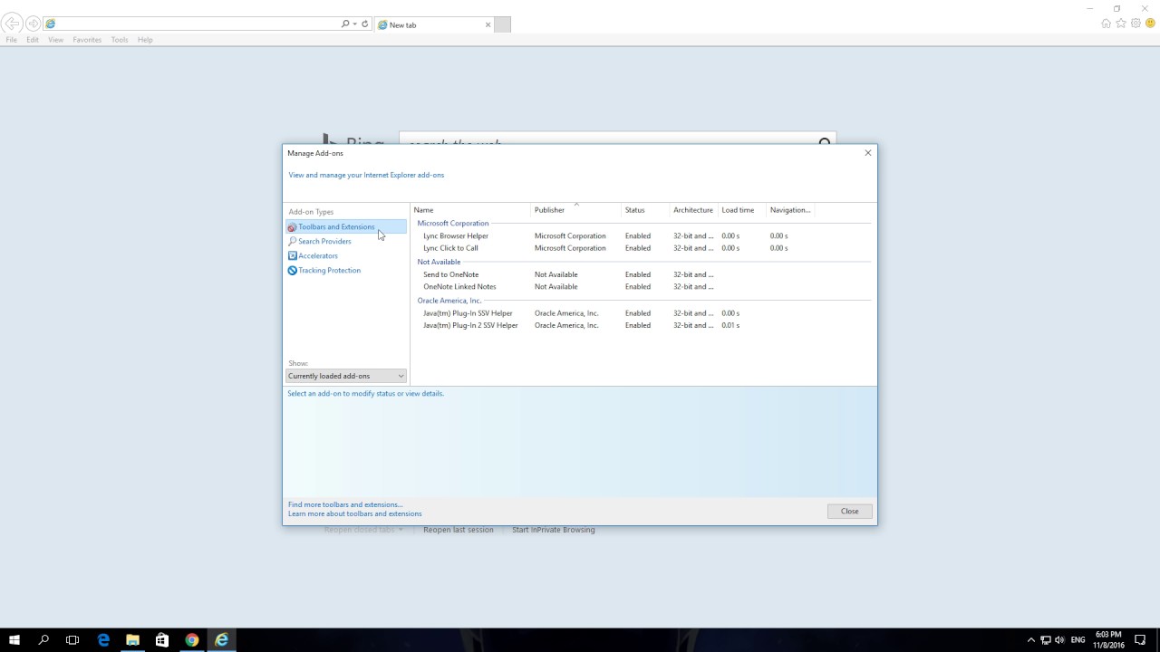 How to View Toolbar and Extensions in Internet Explorer 11 - YouTube