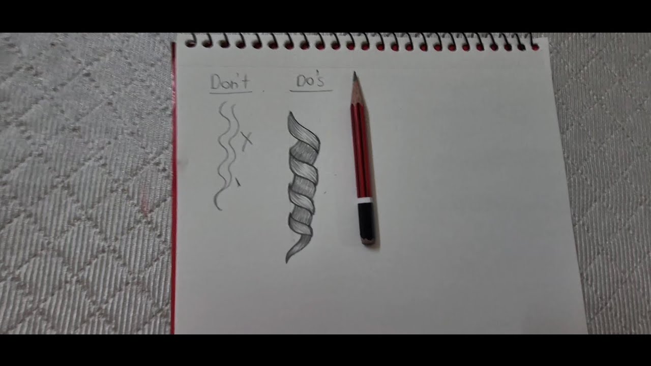 How to draw realistic curls step by step.. - YouTube