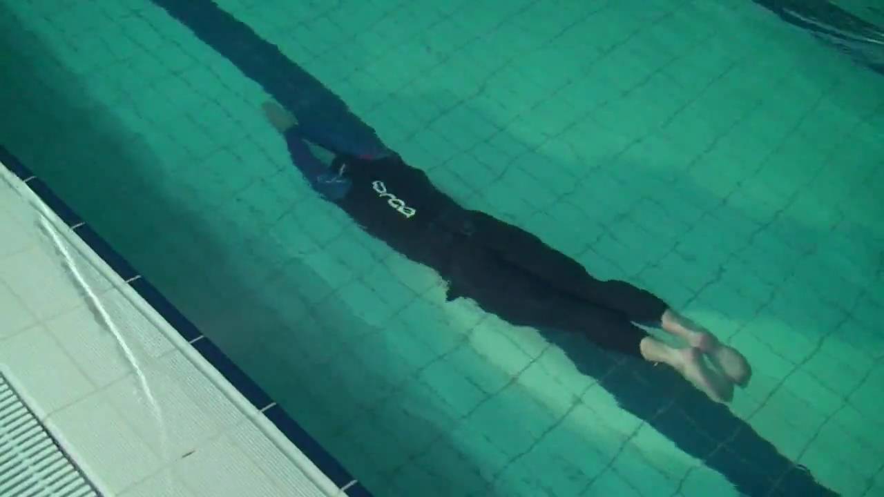 25 meters (almost) on push off and arm stroke - YouTube