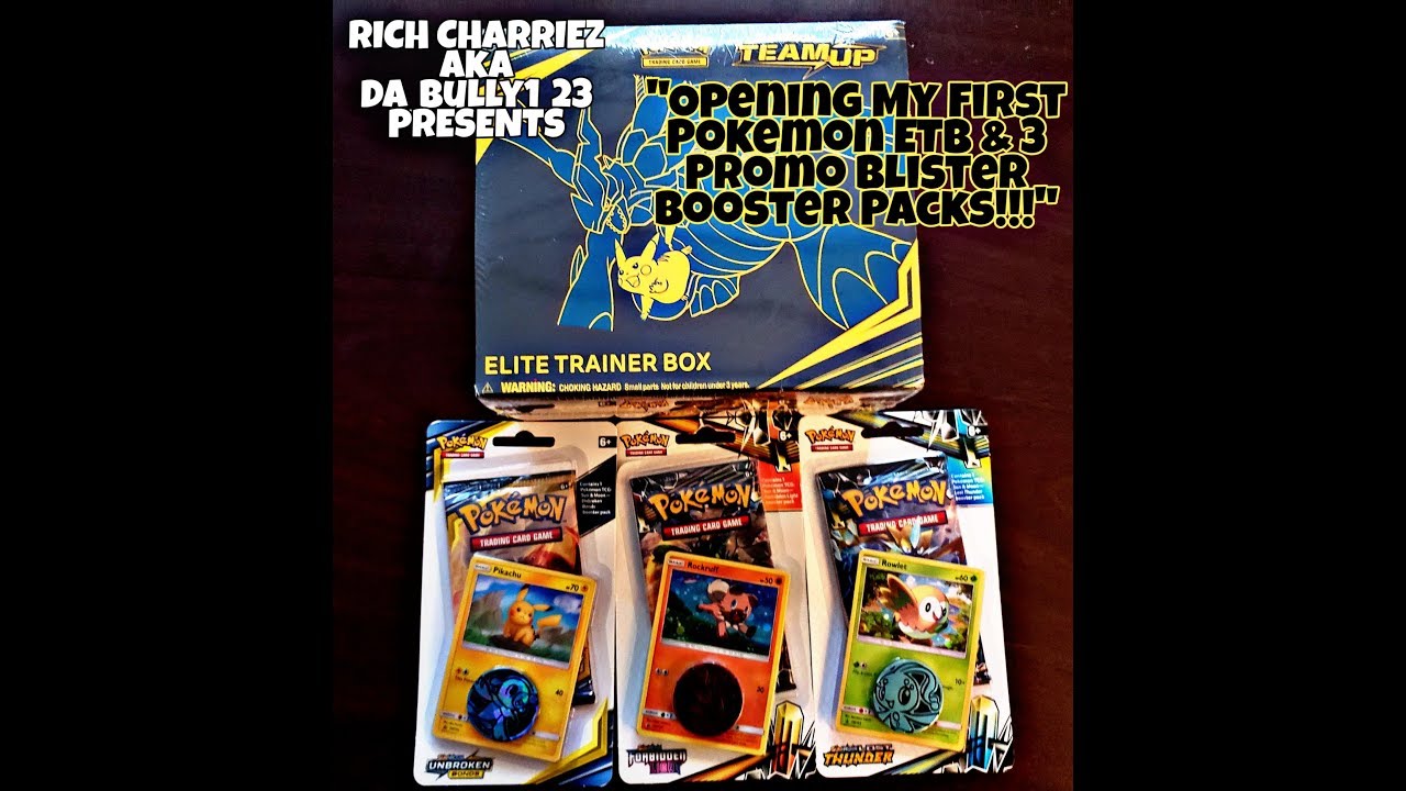 My First Pokemon ETB Box Opening Ever and 3 Promo Blister Booster Packs ...