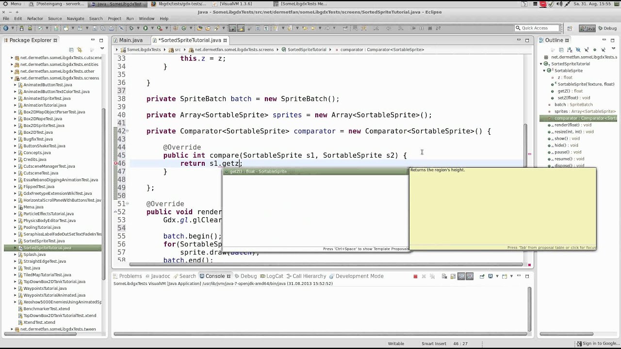 Request 10 (LibGDX) - sortable sprites - YouTube