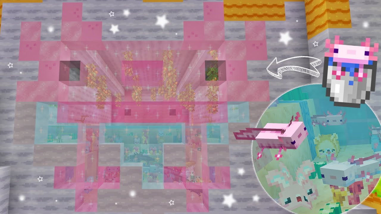 How to build a cute Axolotl cave in Minecraft ♡ Tutorial - YouTube