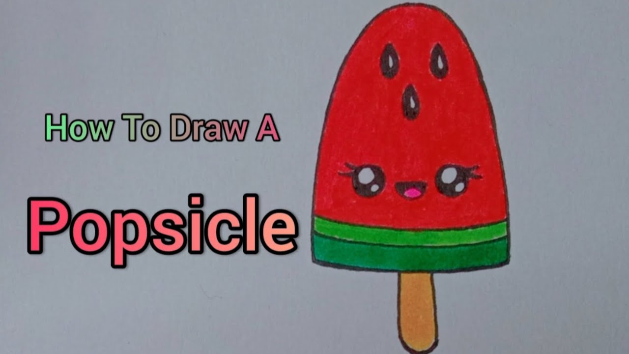 How to draw a Popsicle - YouTube