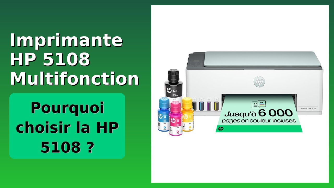 AVIS (2026): Imprimante HP 5108 Multifonction. DÉTAILS ESSENTIELS - YouTube