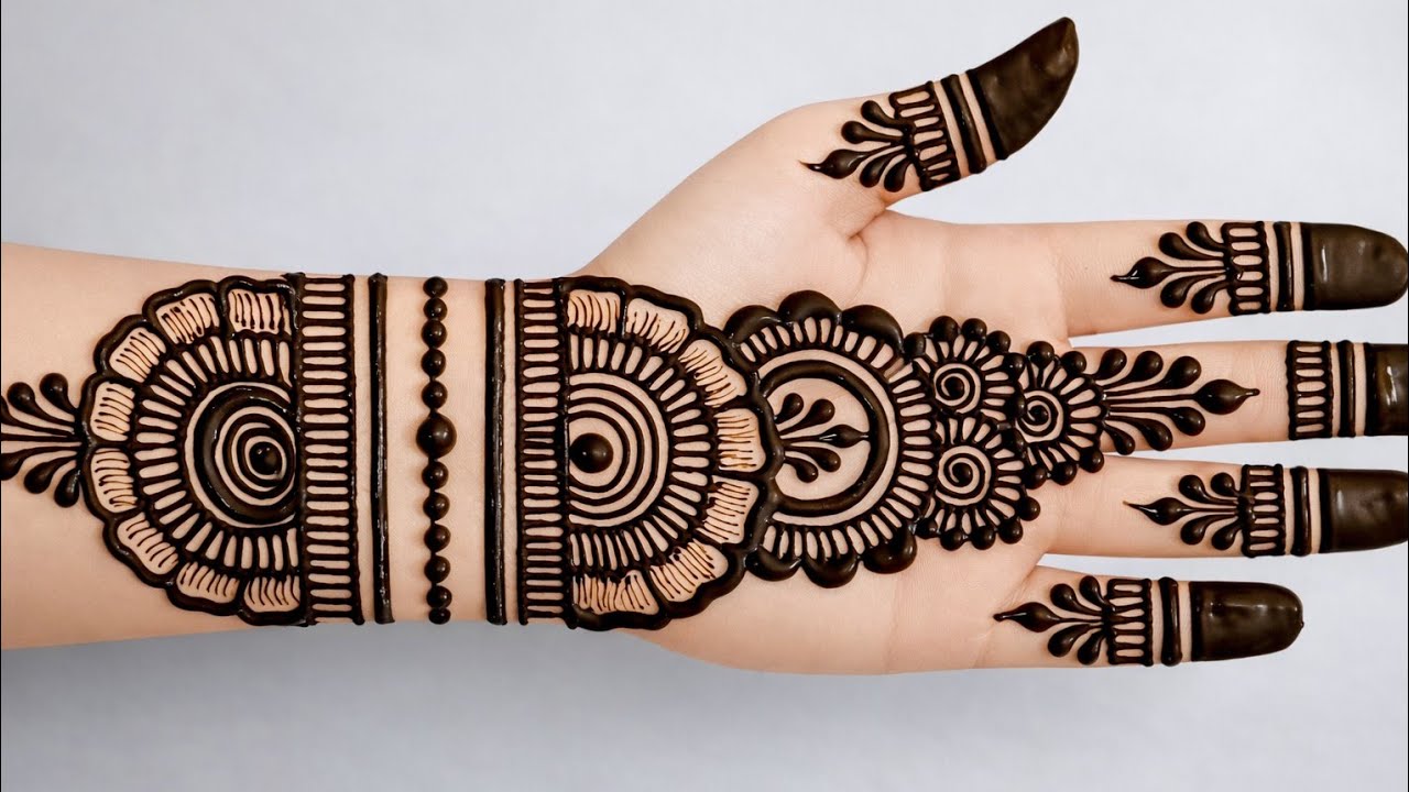 Stylish Simple Mehndi Design For Front Hand। Easy Mehndi Design ...