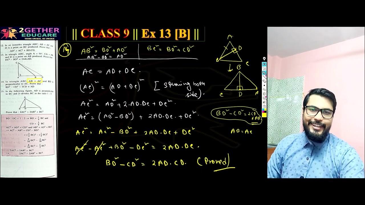 class 9 13(B) Pythagoras theorem PART 3 - YouTube