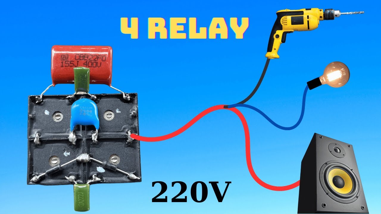 Unveiling the Secrets | How to turn 4 RELAY into a powerful 220V ...