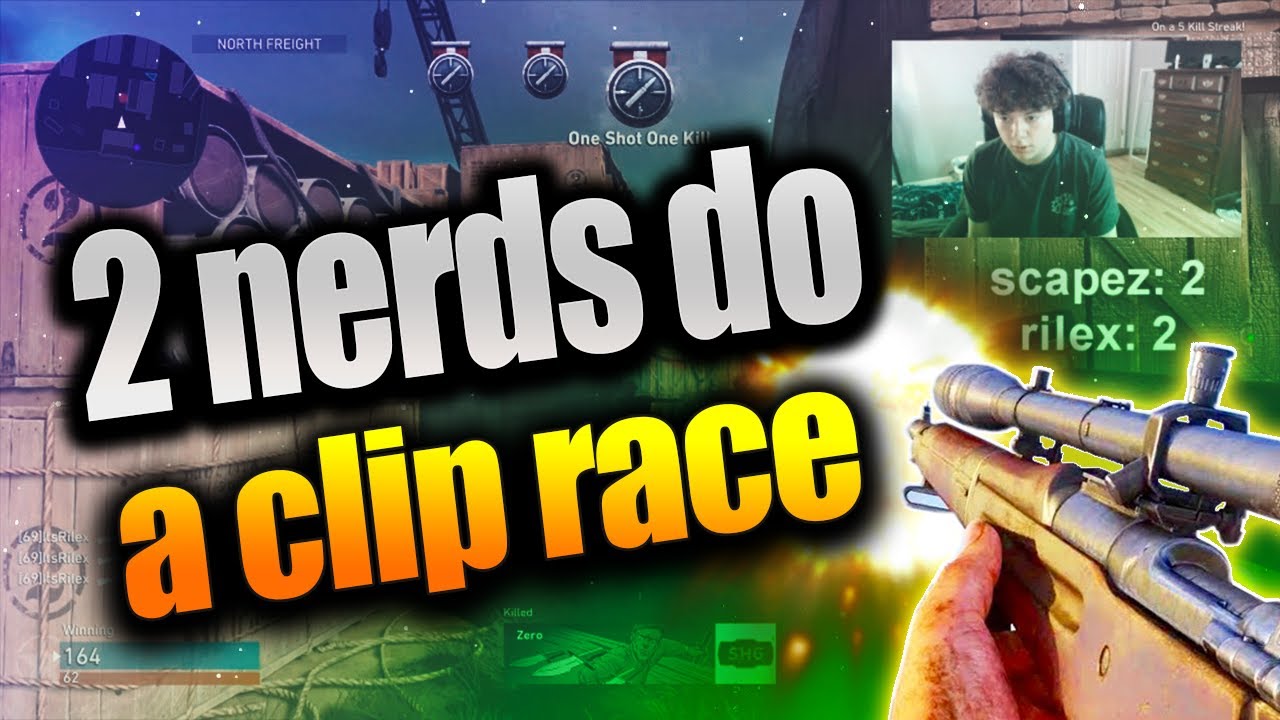 2 nerds do a clip race on bots (cod ww2) ft. scapez - YouTube