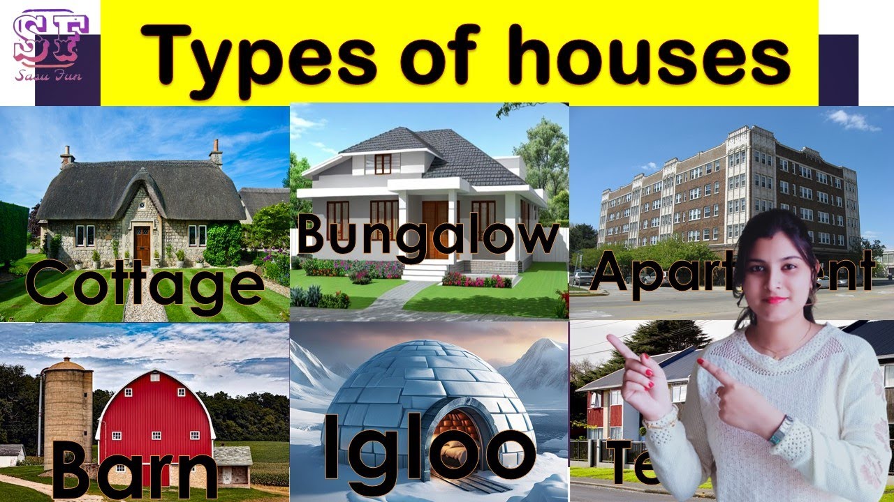 Types of houses | Kutcha house and Pucca house| Different types of ...