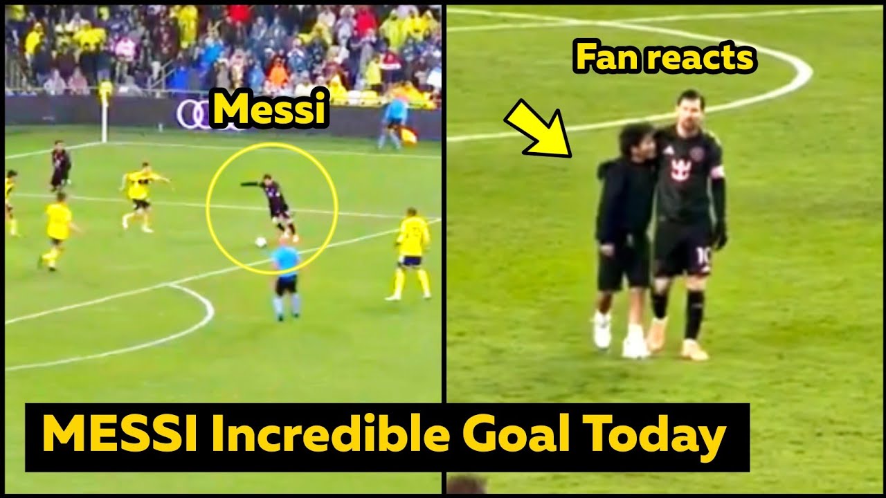 Messi INSANE Goal & Made Young Fan Day Reactions vs Nashville - YouTube