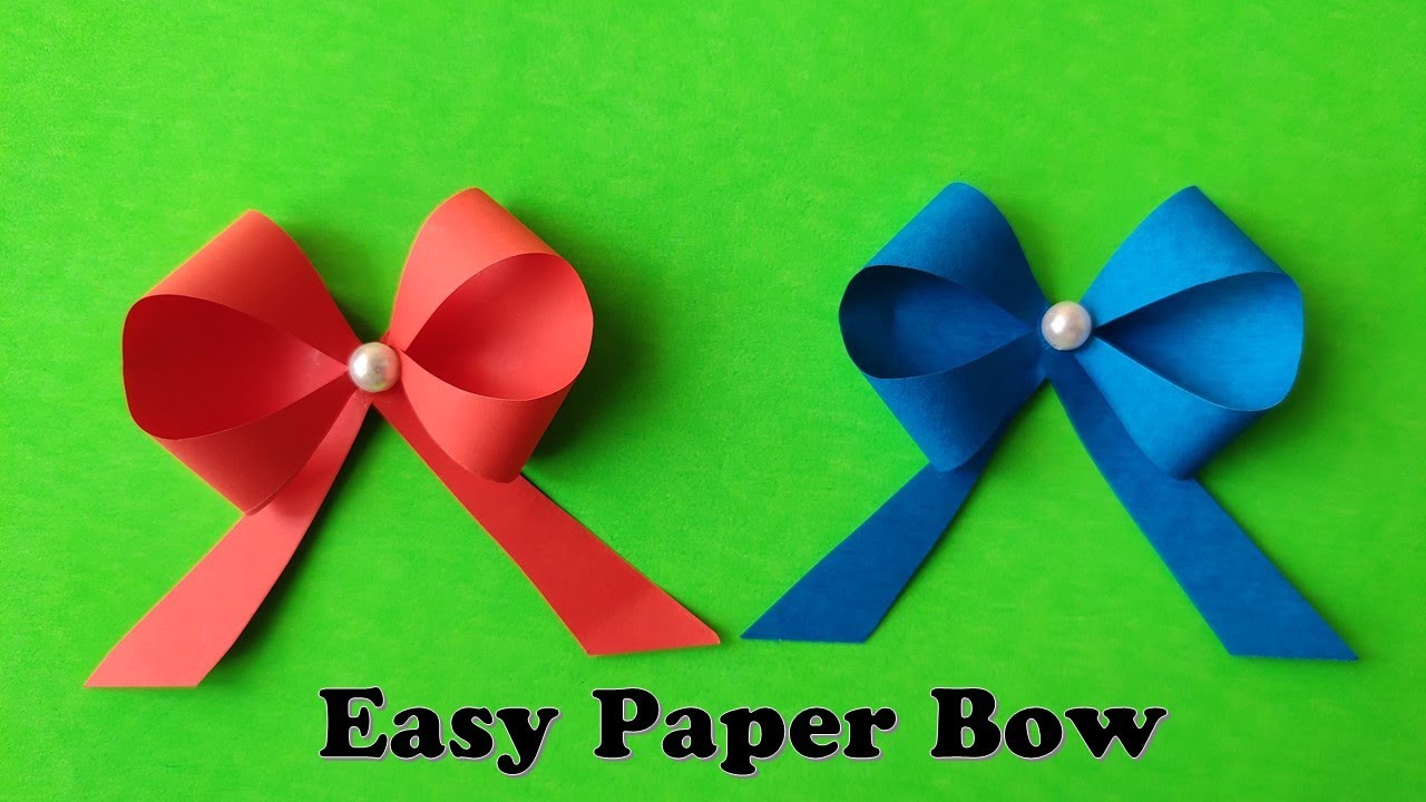 How to make a paper Bow Ribbon | Easy origami Bow Ribbons for beginners ...