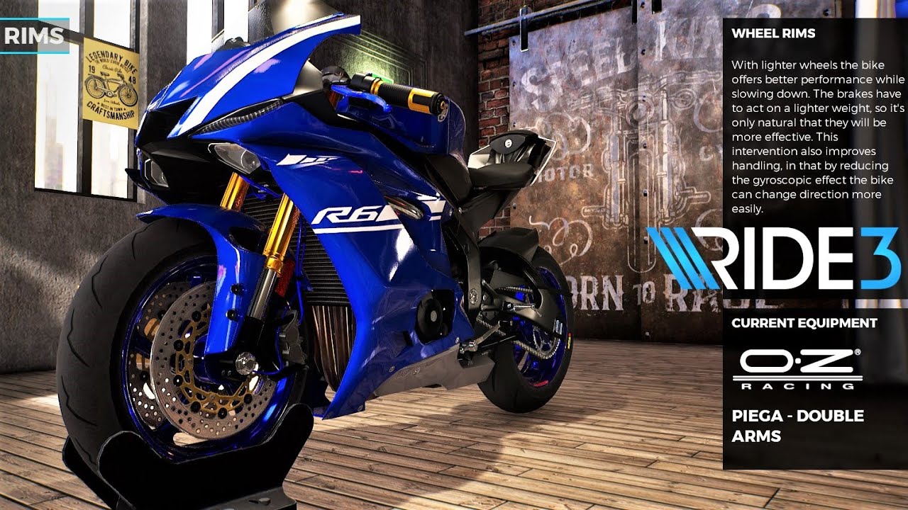 Ride 3 - Yamaha YZF R6 2017 Customization | Aggressive Gameplay - YouTube
