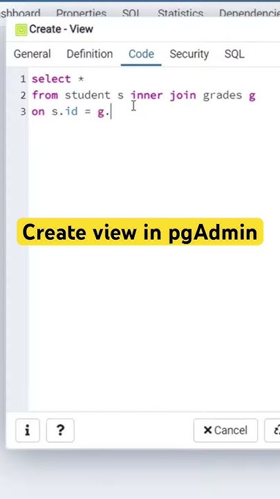 Create View Using Pgadmin Postgresql Youtube