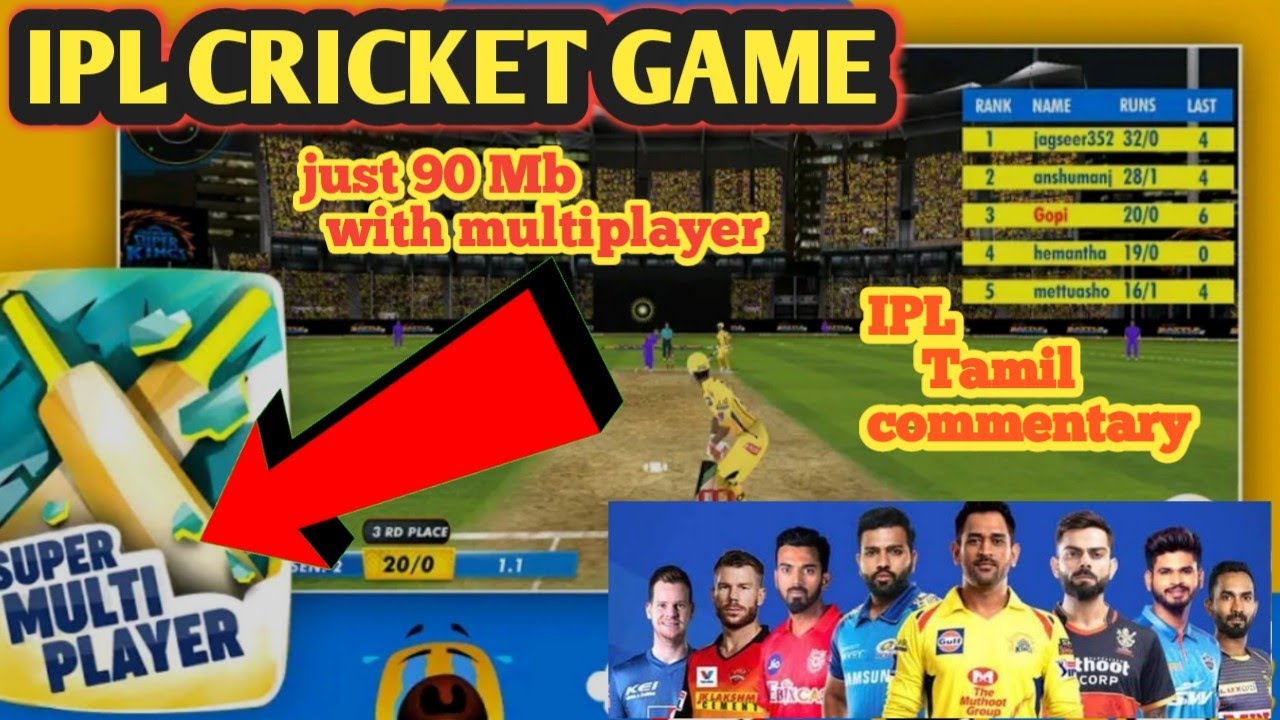 IPL games just 90 mb with multiplayer || IPL Tamil commentary || # ...