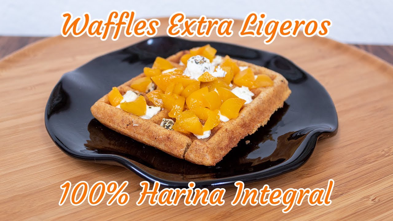 Cómo Hacer Waffles de Harina Integral Extra Ligeros - YouTube