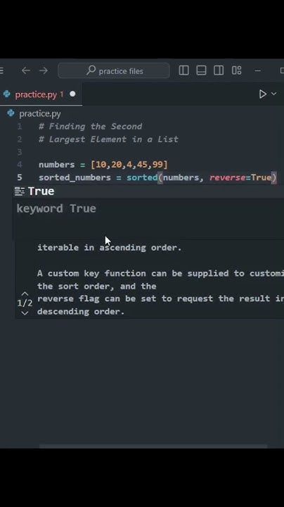 Finding The Second Python Pythonprogrammingcodinglearnpython Pythonforbeginners Youtube 