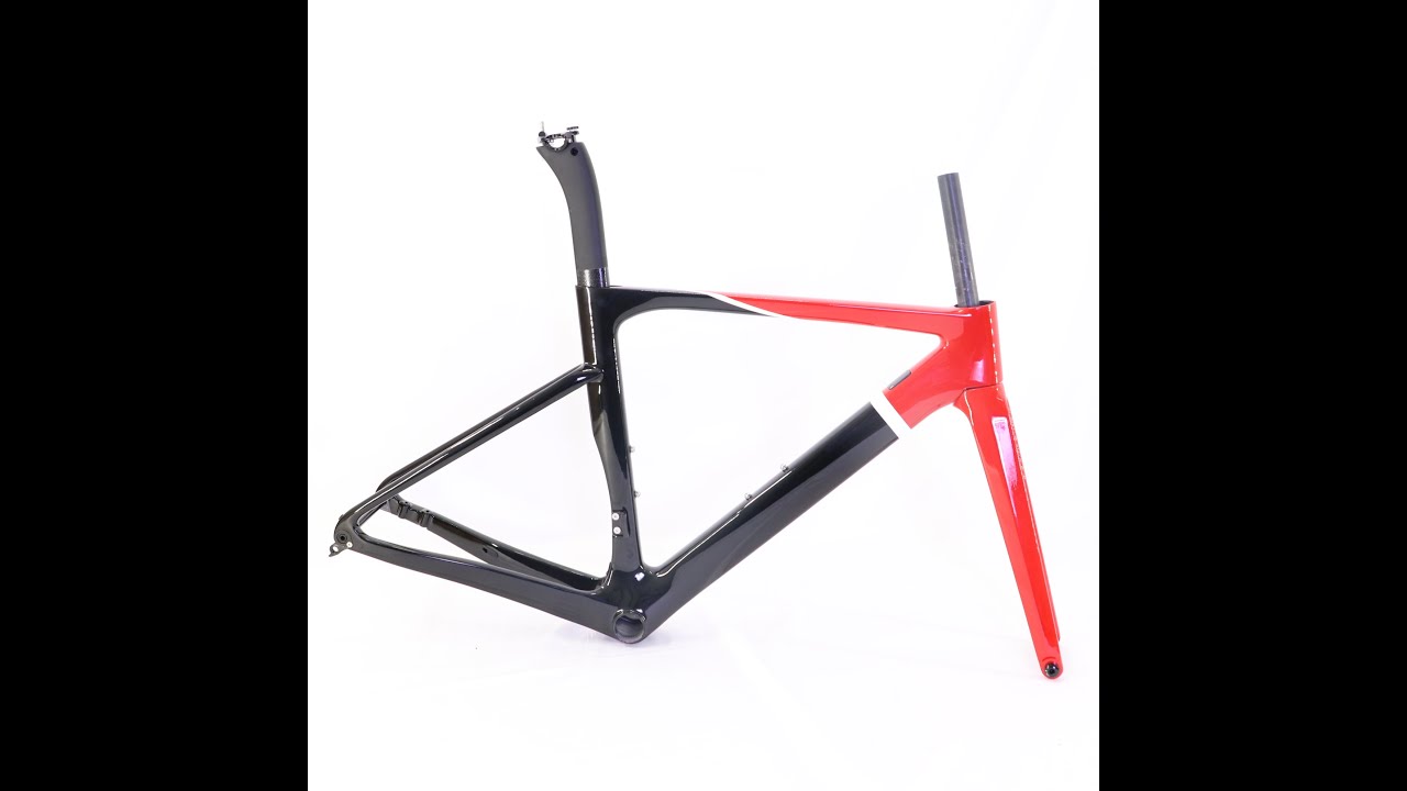 VB-R-099 Carbon Road Bike Frame Red Color - YouTube