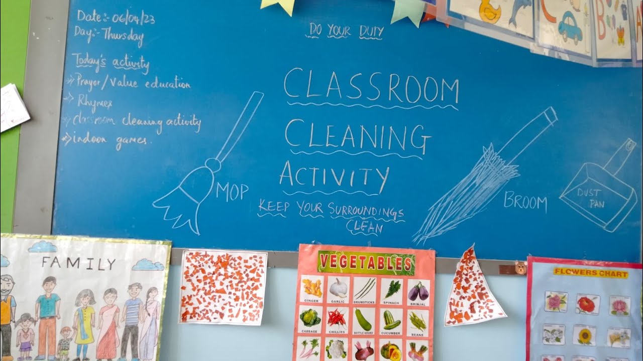 Pre- Primary classroom cleaning activity. - YouTube