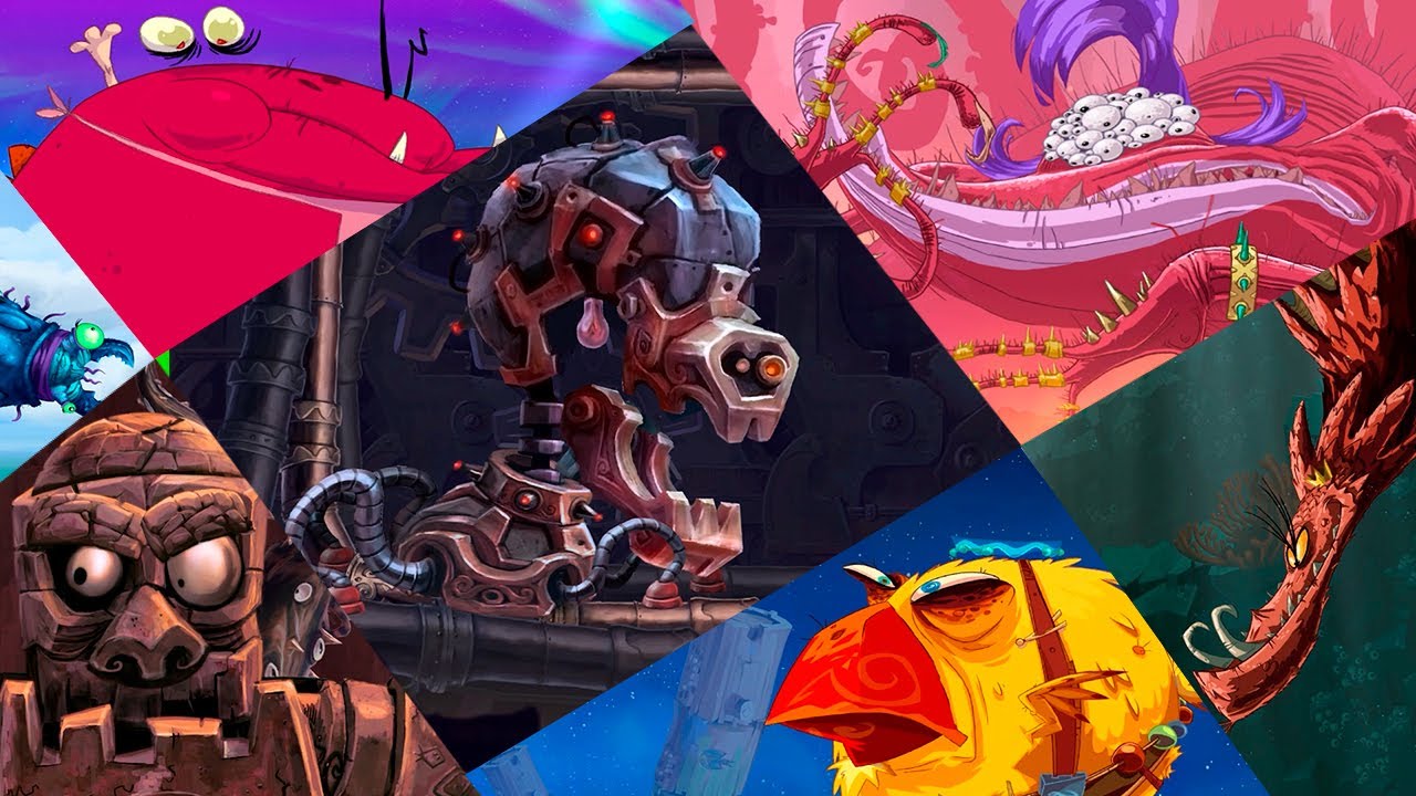 Rayman Origins All Bosses - YouTube