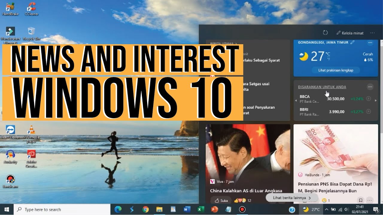 How to enable or disable news and interests on taskbar in windows 10 ...